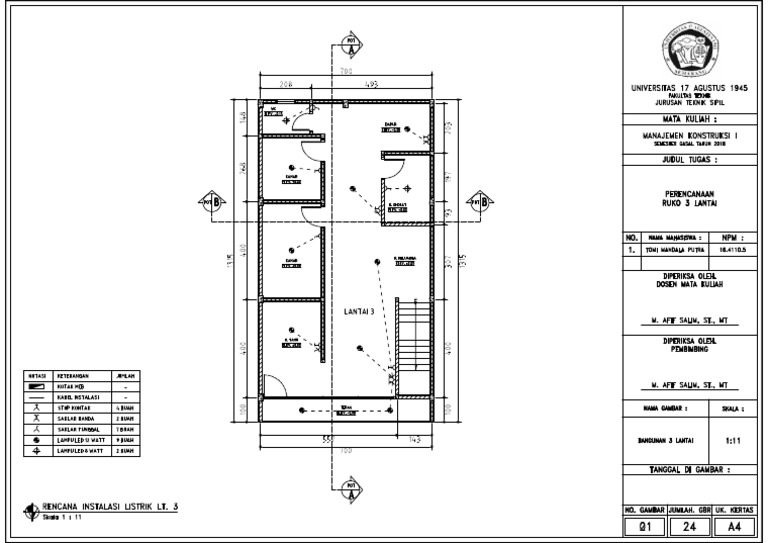 Denah Ruko 3 Lantai | PDF