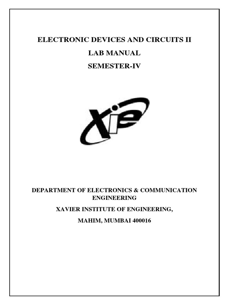 Edc 2 Mumbai University Lab Manual | PDF | Field Effect Transistor | Amplifier