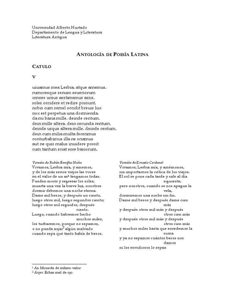 Poesía Latina: Catulo y su legado | PDF | Ilíada | Aquiles