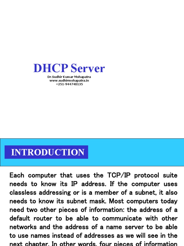 DHCP | PDF | Internet Protocol Suite | Ip Address