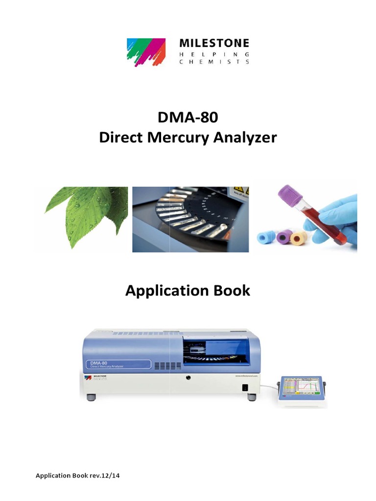DMA-80 Application Book PDF | PDF | Mercury (Element) | Spectrophotometry