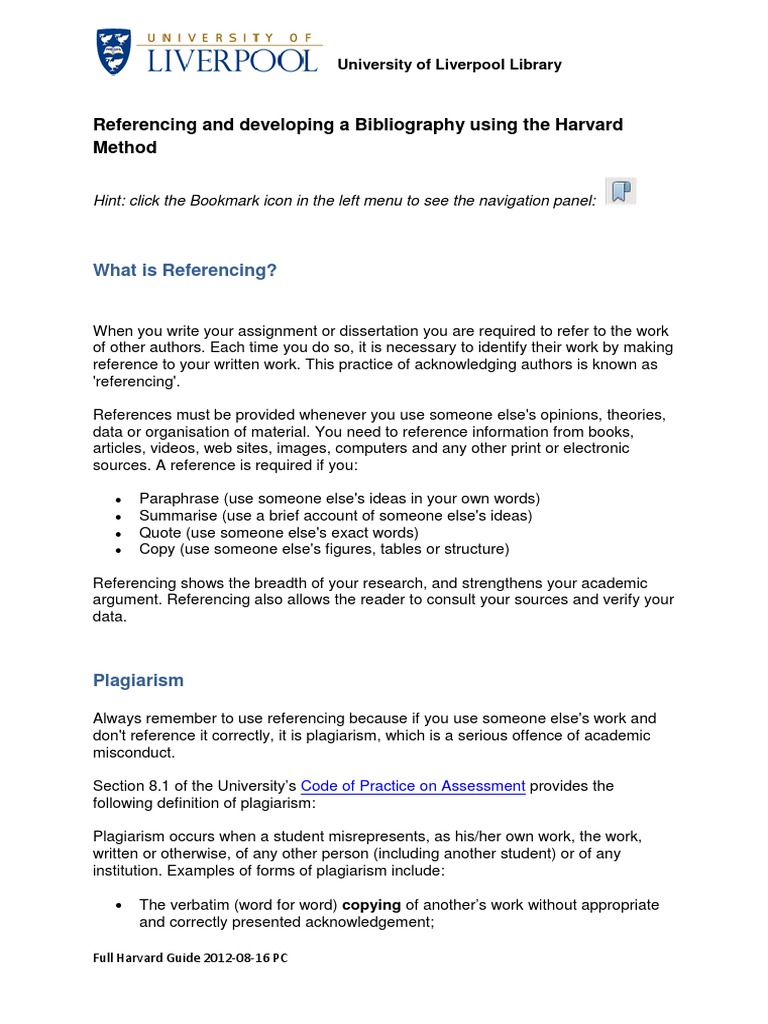 Guide To Referencing and Developing A Bibliography | PDF | Digital ...