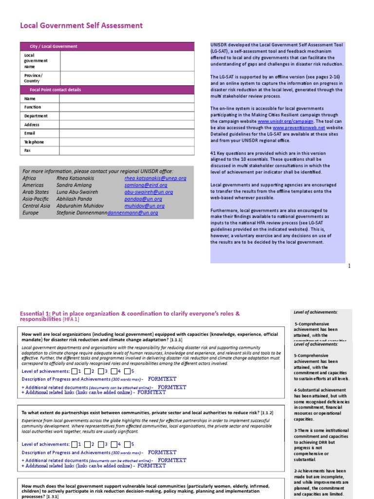 LGSAT Offline Reporting Form | PDF | Disaster Risk Reduction | Risk ...