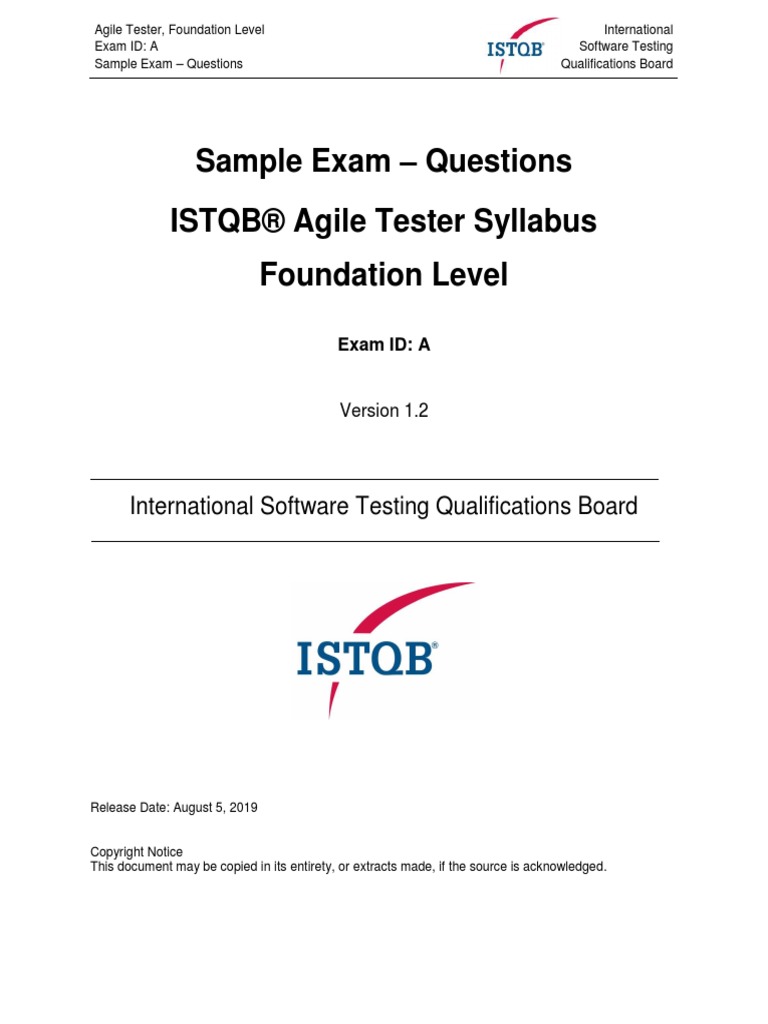 CTFL-AT Sample Exam A v1.2 Questions | PDF | Software Testing | Agile ...