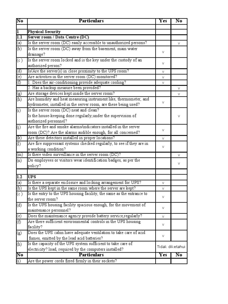 Checklist Edp | PDF | Backup | Computer Data Storage