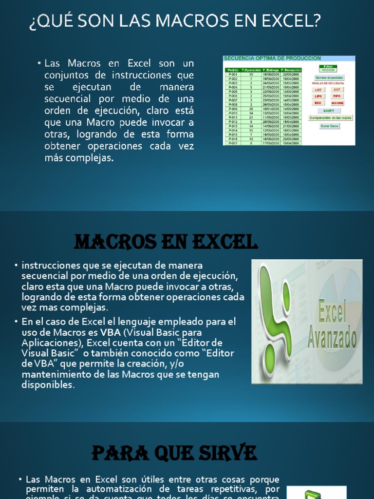 Exposición de Macros | PDF | Macro (informática) | Visual Basic para Aplicaciones