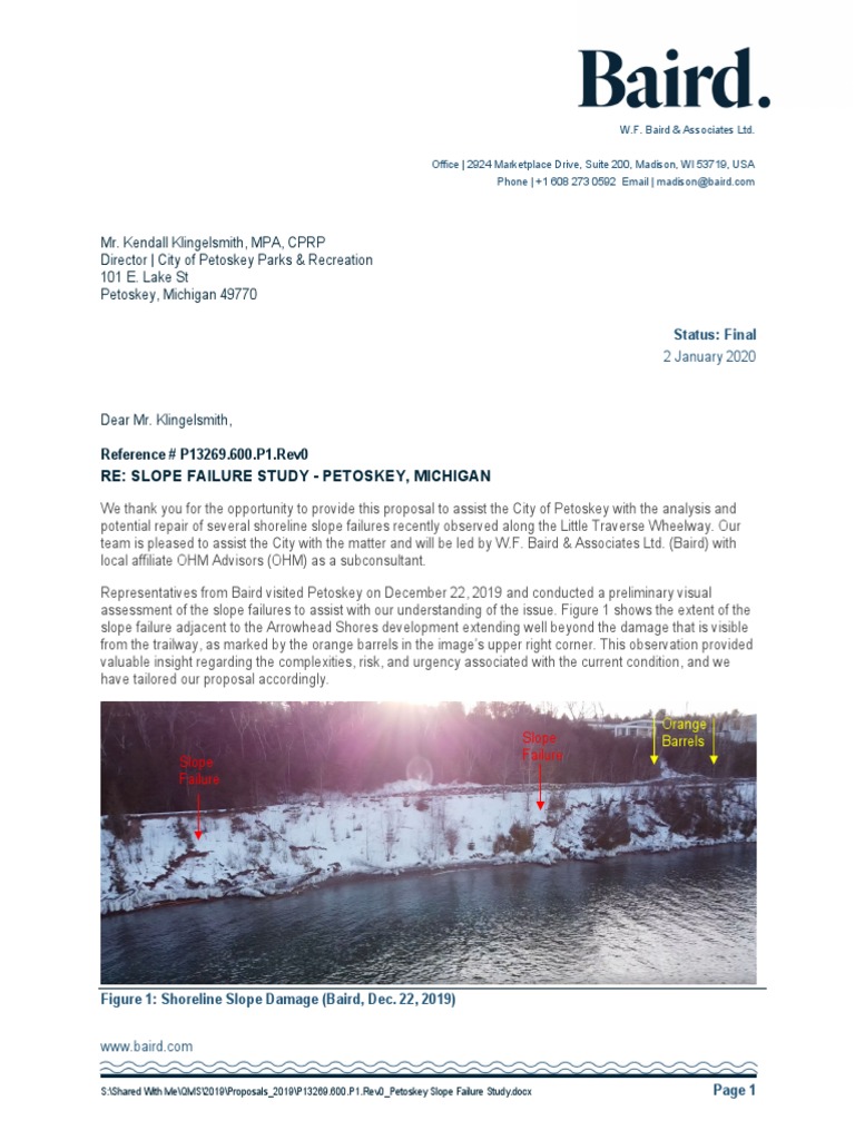 Baird Report | PDF | Geotechnical Engineering | General Contractor