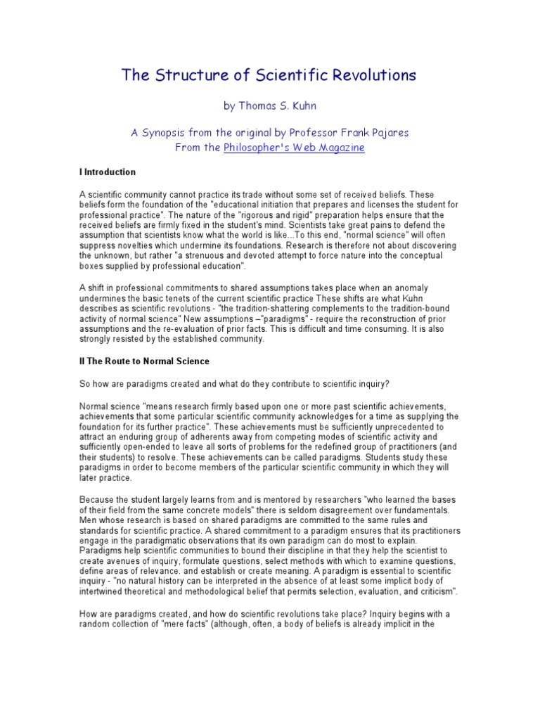 The Structure of Scientific Revolutions | PDF | Paradigm | Science