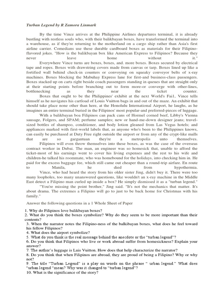 Turban Legend by R Zamora Linmark | PDF | Business
