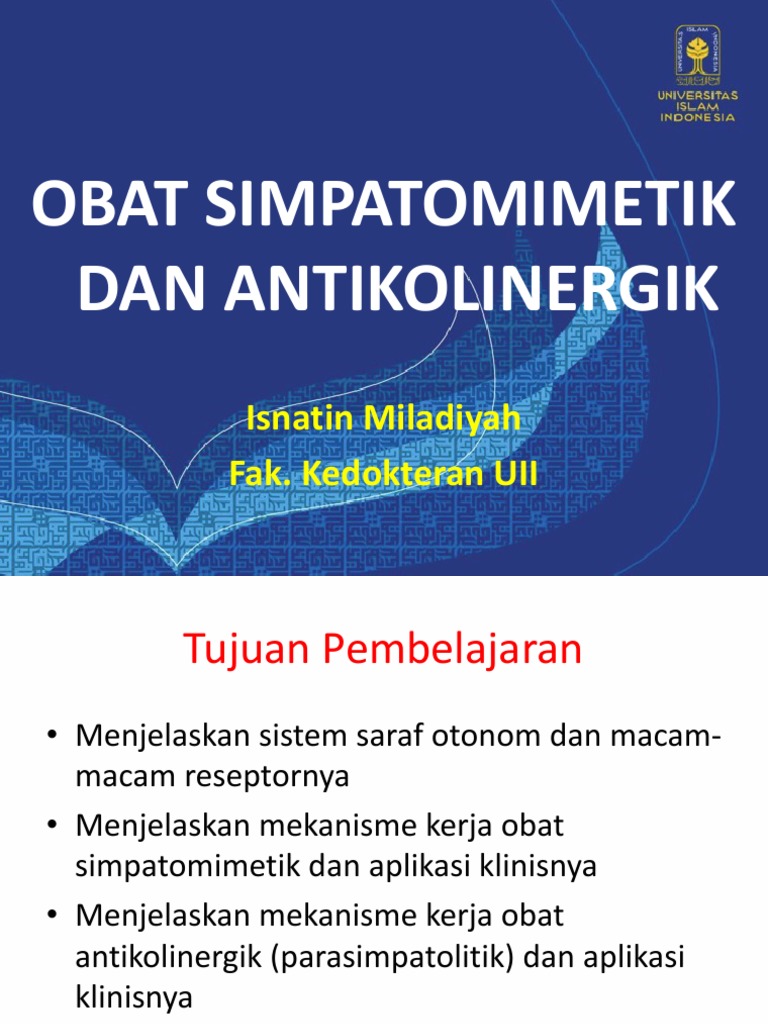 Obat Simpatomimetik Dan Antikolinergik - 2019-2020 | PDF