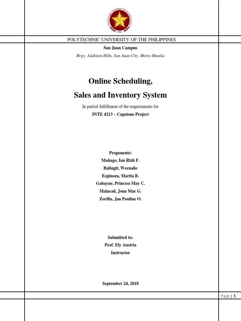 Capstone Sept24 | PDF | Point Of Sale | Use Case