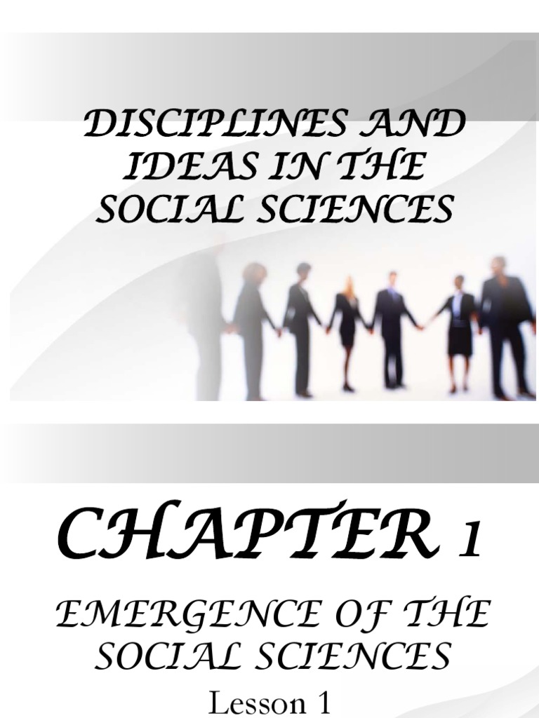 Lesson 1-Defining Social Sciences As The Study of Society | PDF ...
