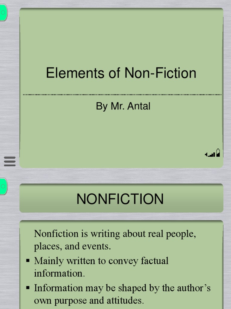 Elements of Non Fiction | PDF | Non Fiction | Essays