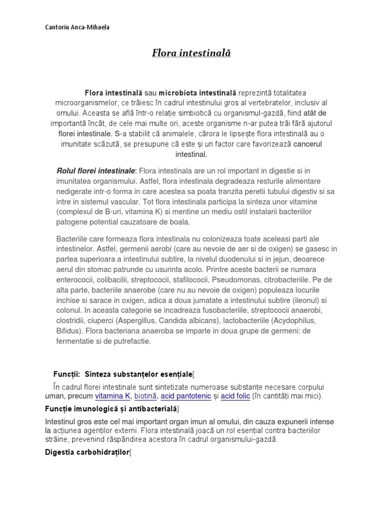 Flora Intestinala | PDF