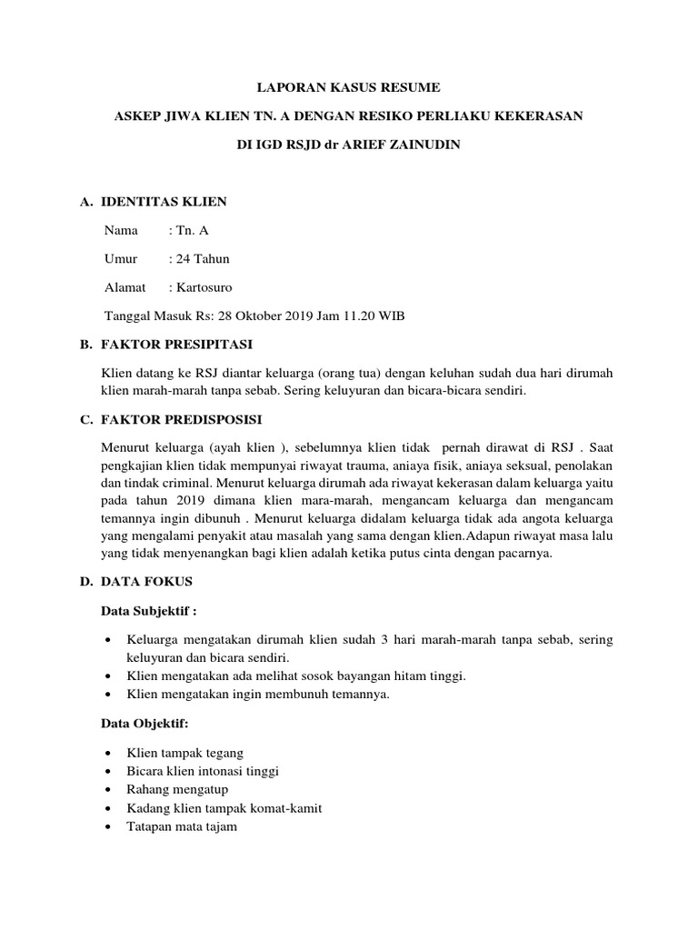Resume Jiwa RPK | PDF