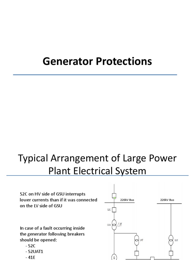 Generator Protection Relay Overview | PDF | Electric Generator | Relay