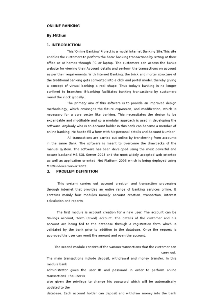 Online Banking | Download Free PDF | Microsoft Sql Server | Sql