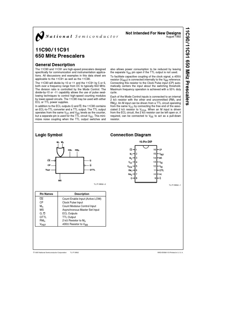 11C90 | PDF | Electrical Impedance | Electronic Circuits