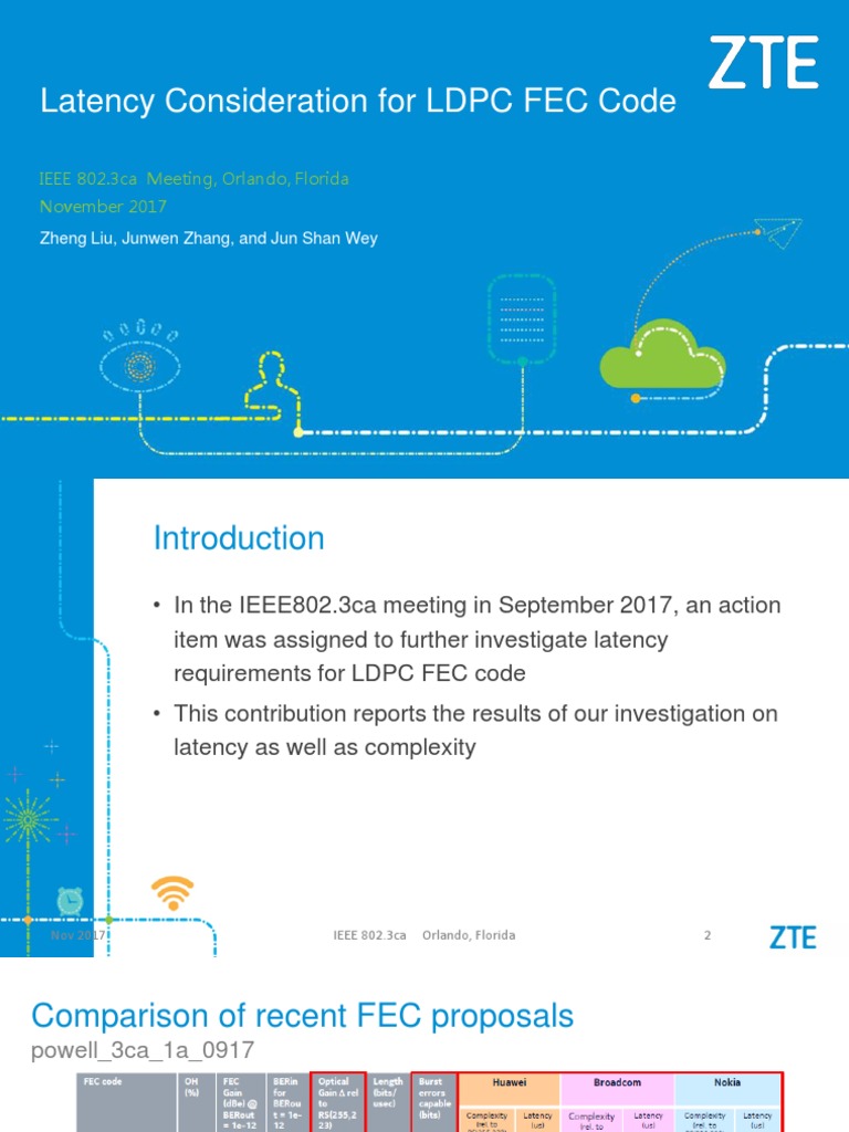 Latency Consideration For LDPC FEC Code Wey - 3ca - 1a - 1117 | PDF | Low Density Parity Check ...