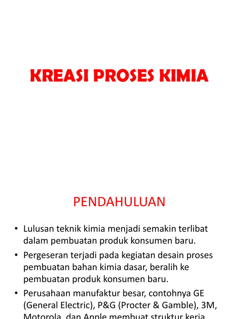 Kreasi Proses Kimia | PDF