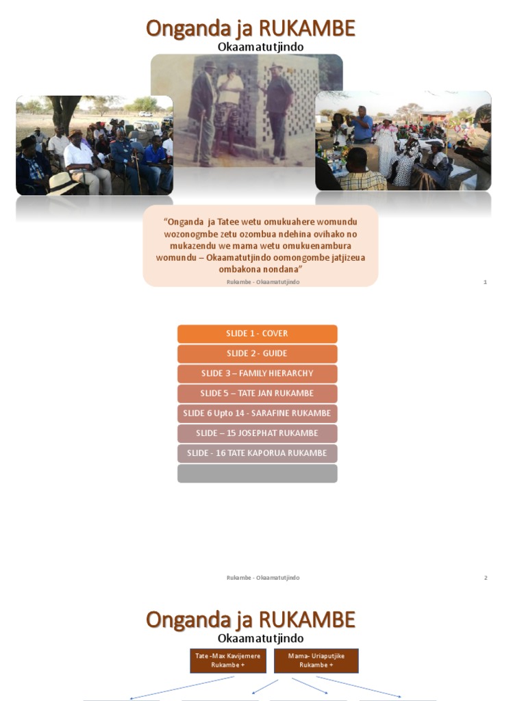 Onganda Ja RUKAMBE - Piece One | PDF