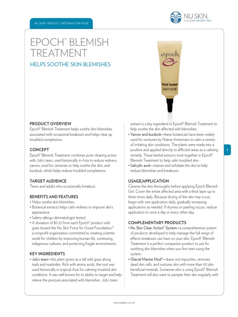 Epoch Blemish Treatment PIP-PH | PDF | Nature
