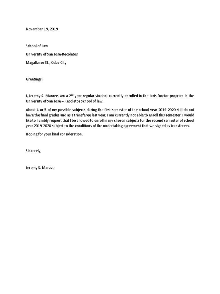 Letter of Undertaking | PDF