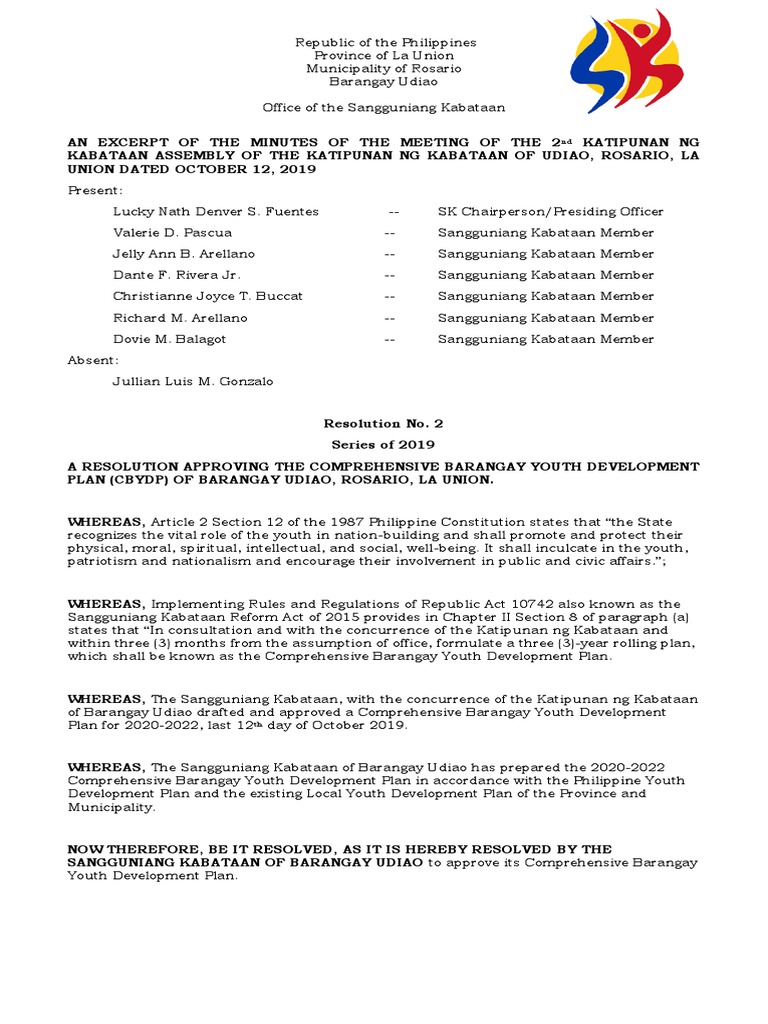 CBYDP-ABYIP-ANNUAL-BUDGET-RESOLUTIONS.docx | Philippines | Justice