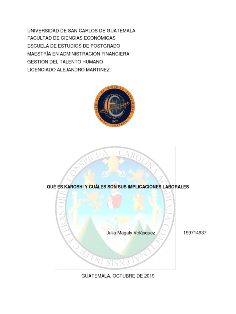 Qué Es Karoshi y Cuáles Son Sus Implicaciones Laborales | PDF ...