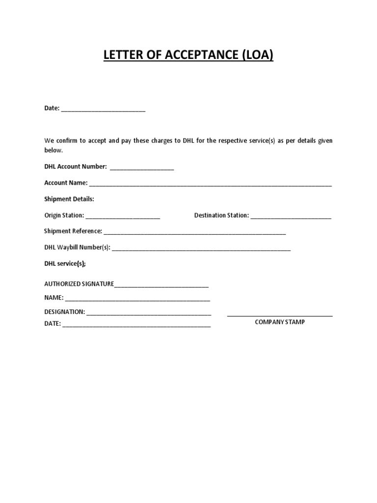 LOA Template | PDF