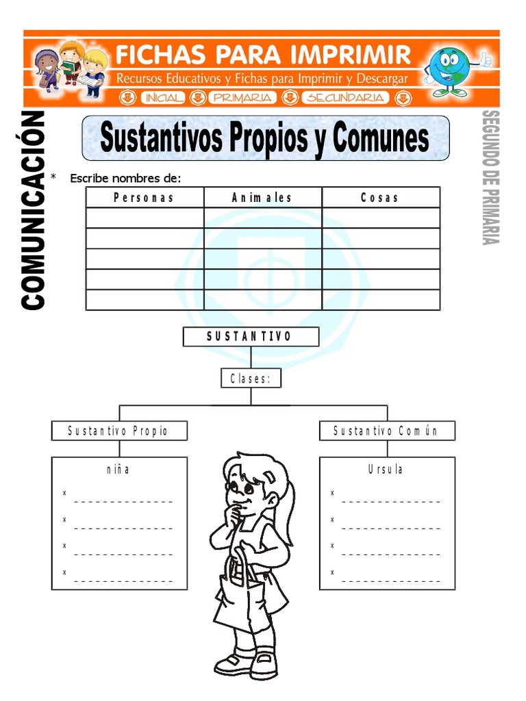 Ficha-de-Sustantivos-Propios-y-Comunes-para-Segundo-de-Primaria