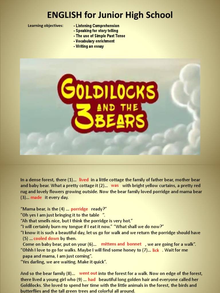 Goldilocks and the Bear Family Story | PDF | Goldilocks And The Three Bears