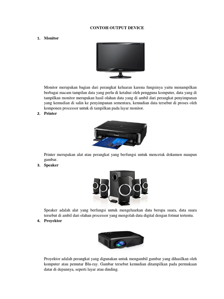 Contoh Output Device | PDF
