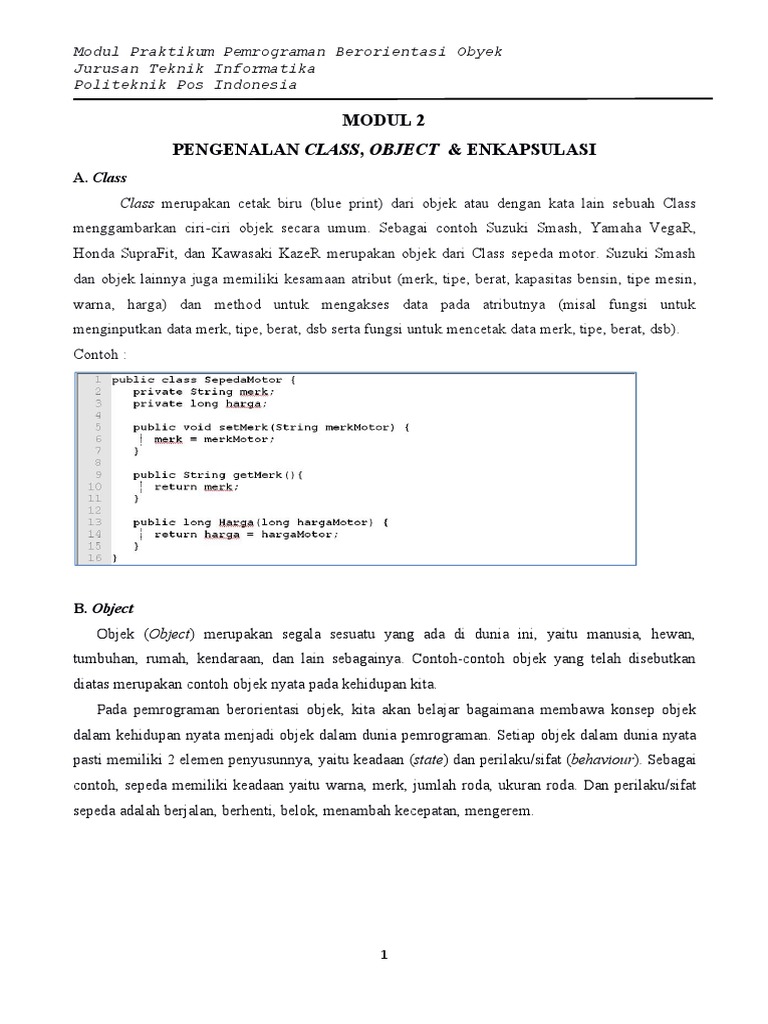 Modul Praktikum PBO 2 | PDF