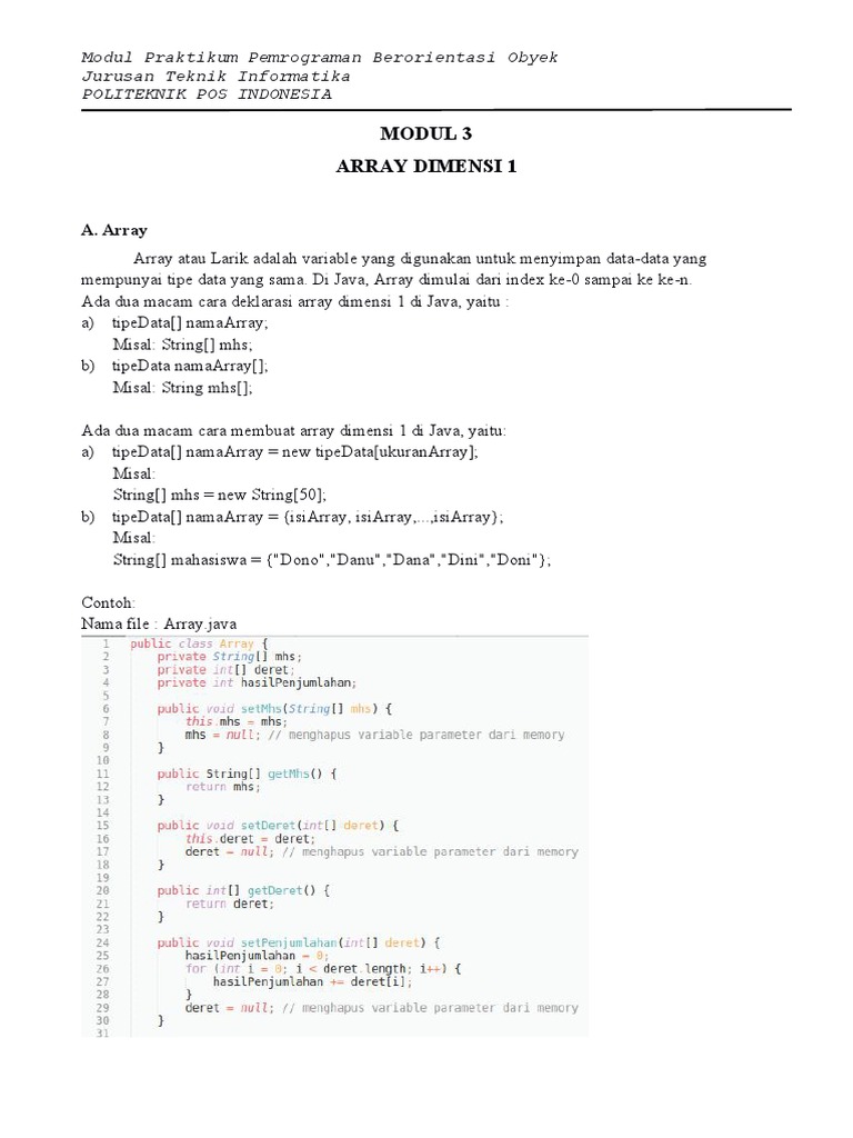 Modul Praktikum PBO 3 | PDF