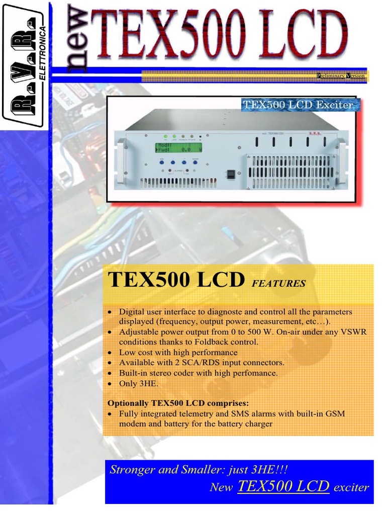 Tex 500 LCD | PDF