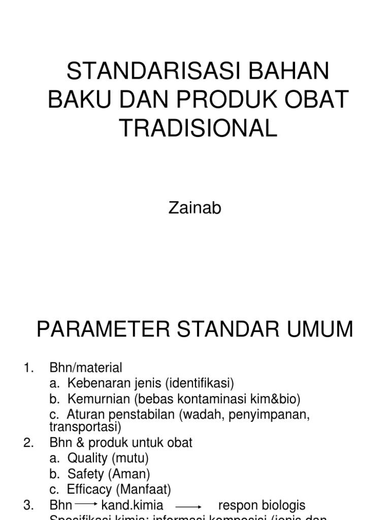 Standarisasi Simplisia Dan Ekstrak | PDF