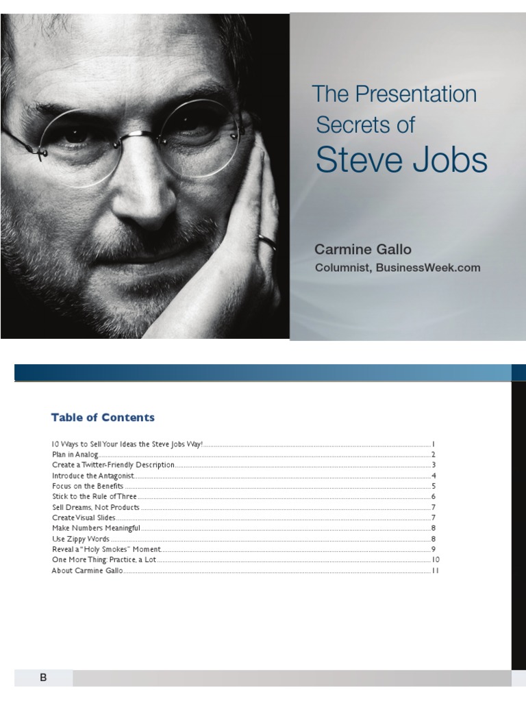 The Presentation Secrets Of Steve Jobs Pdf Pdf