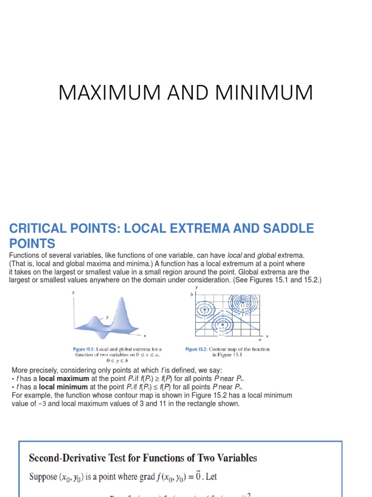 Max and Min PDF | PDF | Maxima And Minima | Algorithms