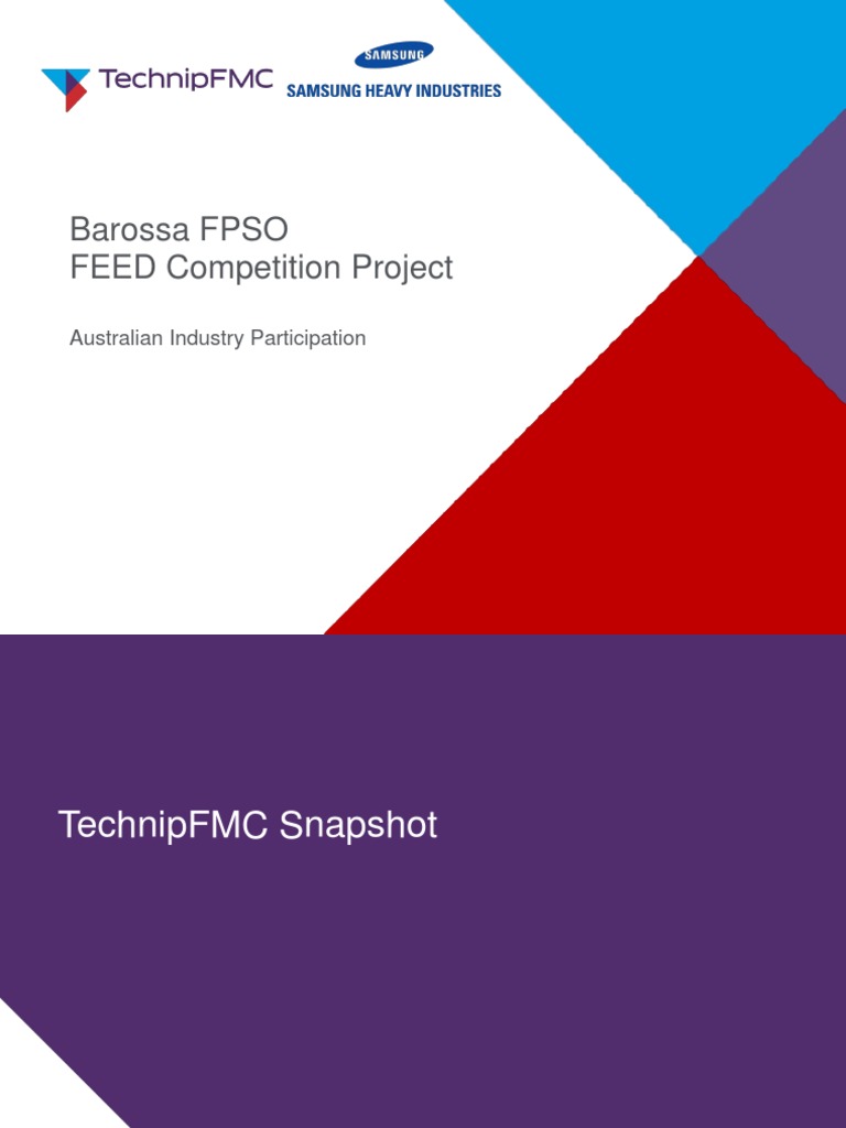 Fpso Presentation Technipfmc Shi PDF | PDF | Chemical Process Engineering | Gases