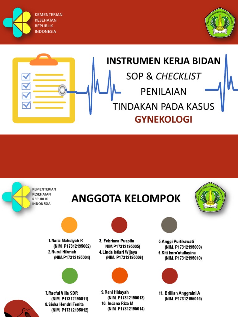 Kelompok 2 - Ruang Gynekologi - 1-11 - SOP CEKLIS | PDF | Pengembangan ...