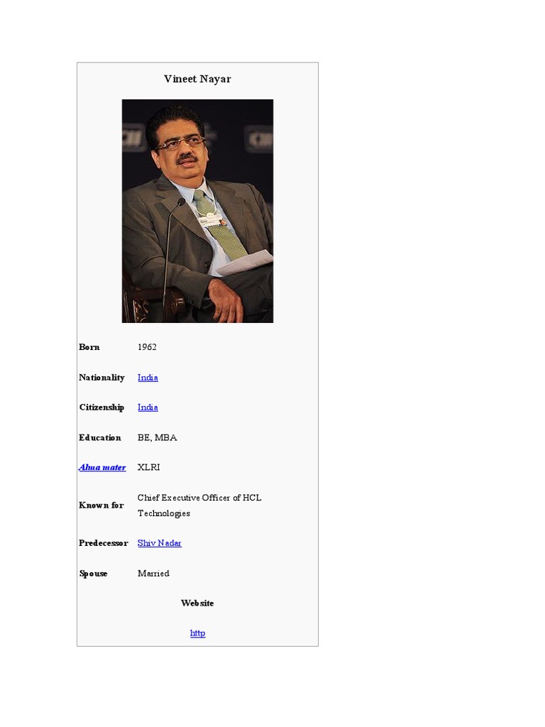 Vineet Nayar | PDF | Business | Economies