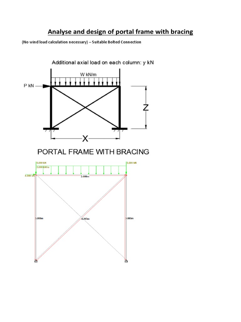 Braced Portal Frame | PDF