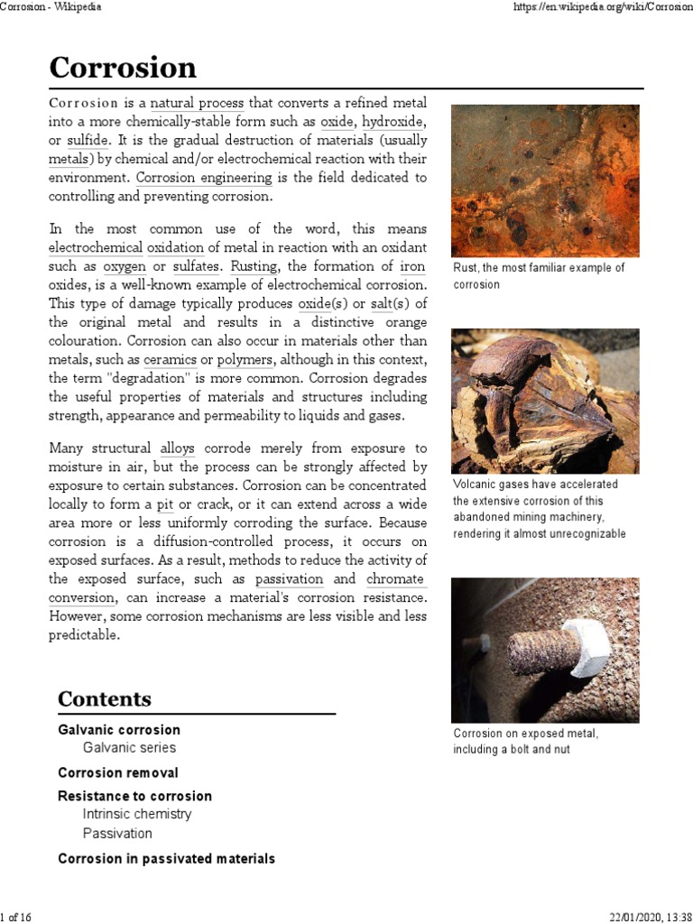 Corrosion Pdf Corrosion Anode