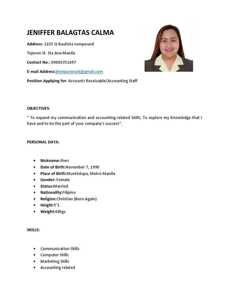 JHEN Resume | PDF | Metro Manila | Business