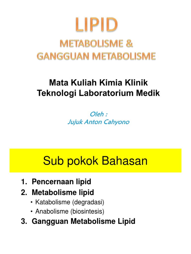 Metabolisme Lipid | PDF | Kesehatan Holistik