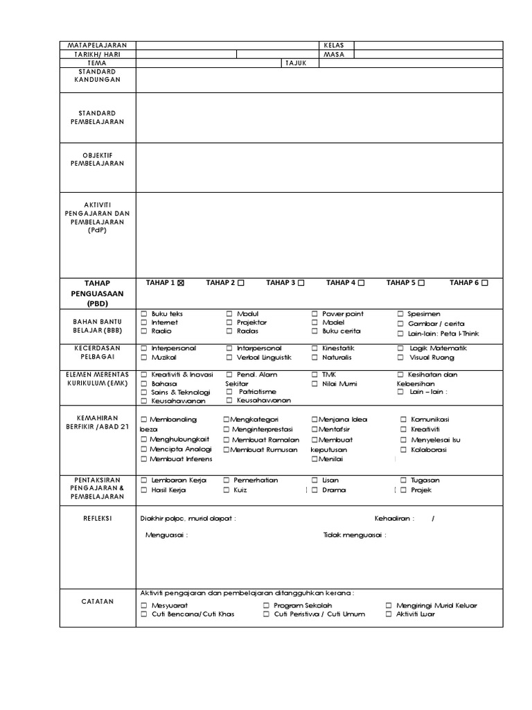 Template RPH 2020 | PDF