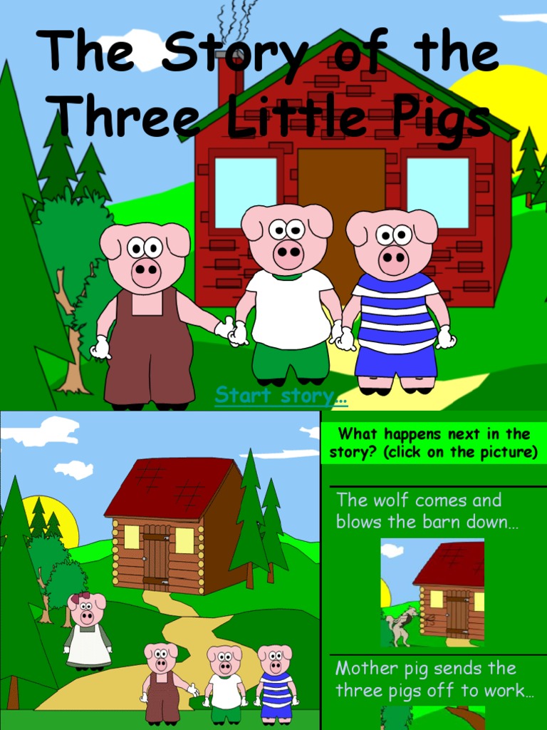 Three Little Pigs Interactive Story | PDF