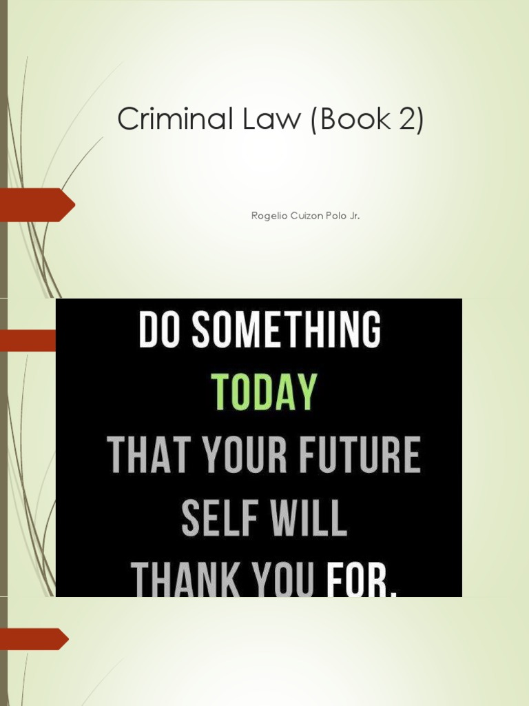 Criminal Law (Book 2) | PDF | Treason | Rape