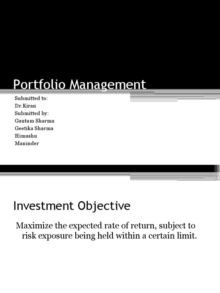 Portfolio Management Strategy & Returns | PDF | Stocks | Investment ...